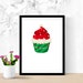 Christmas Cupcakes Clipart Festive Christmas Cupcakes Food Clip Art Set ...