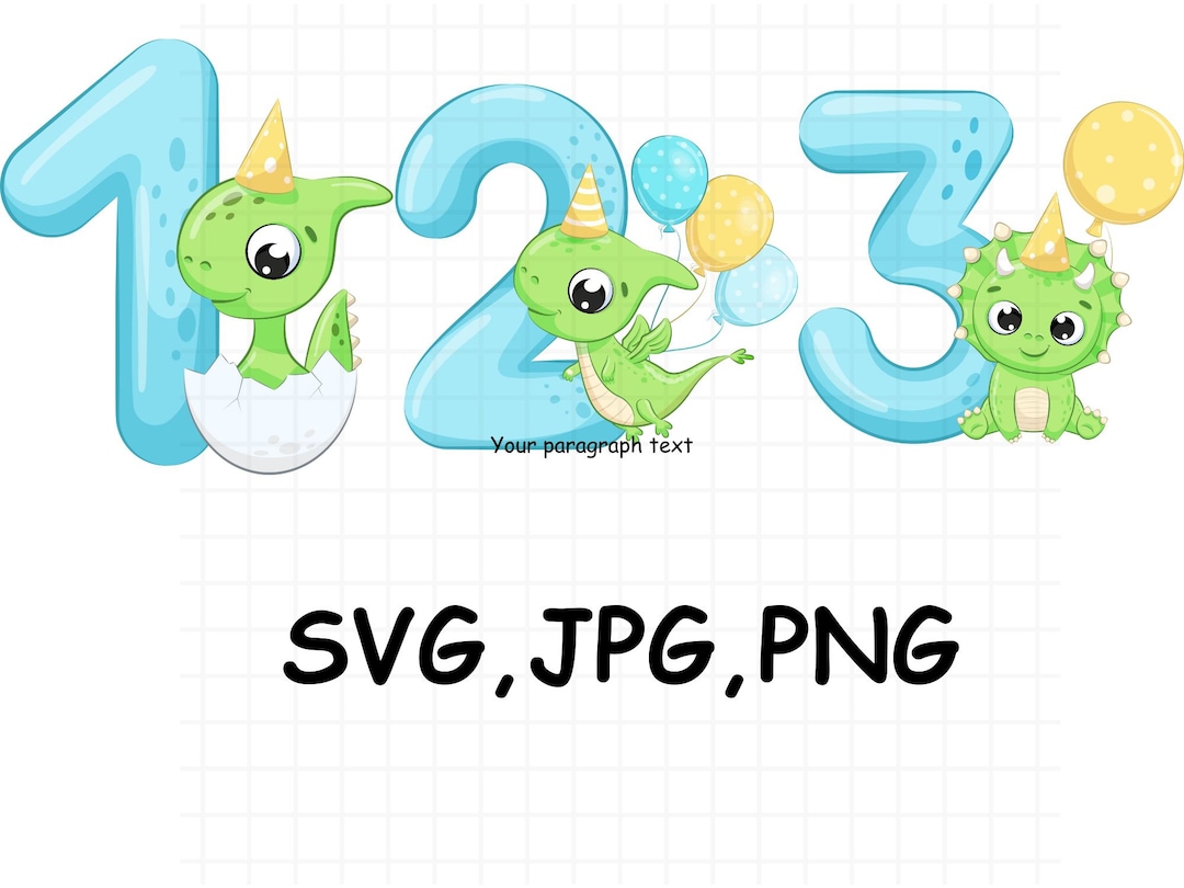 Dinosaur Theme Birthday Party Spots and Spikes Numbers\ Dinosaur T Rex ...