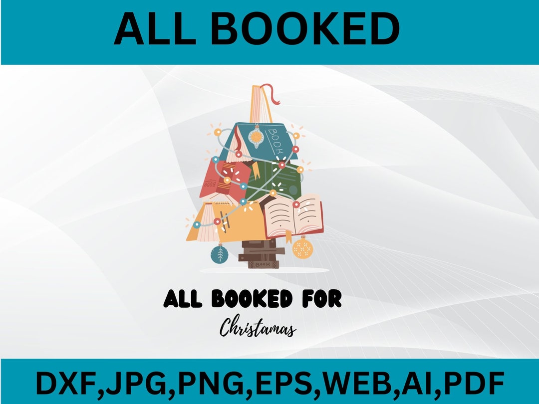 Christmas Book Tree Svg, Christmas Book Tree Png, Christmas Tree Book ...