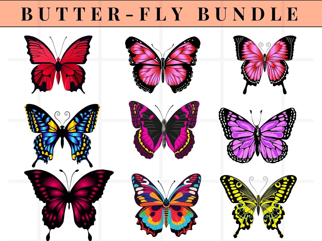 Butterfly Bundle SVG Files, Butterfly SVG Layered BUNDLE, Butterfly ...