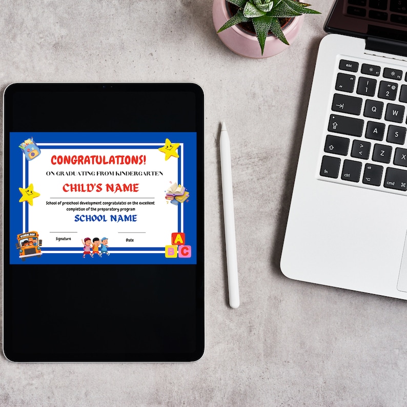 Editable Kindergarten Diploma, Kindergarten Graduation, Kindergarten ...