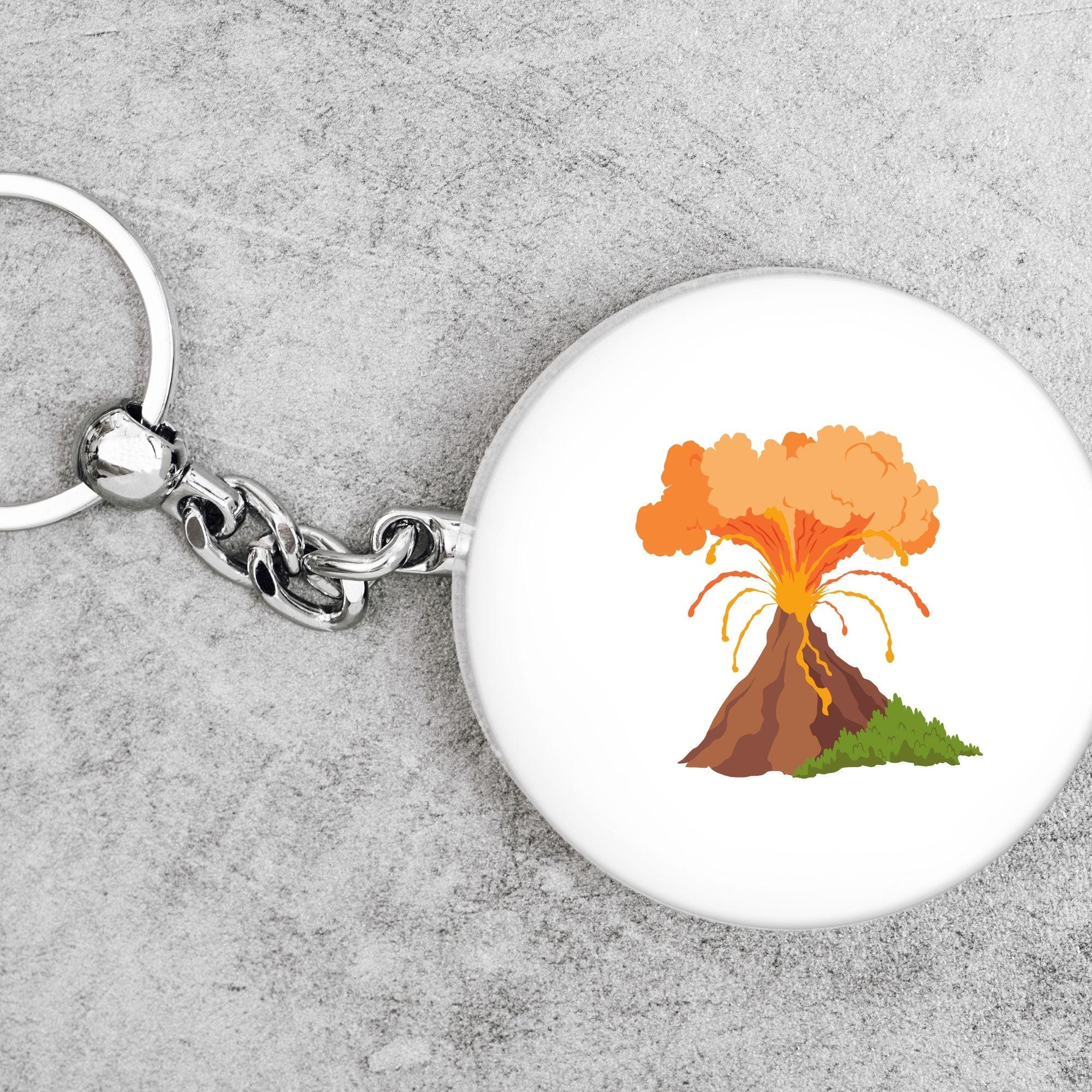 Volcano Vector Clipart / Outline & Stamp Drawing Graphic / Smoking ...