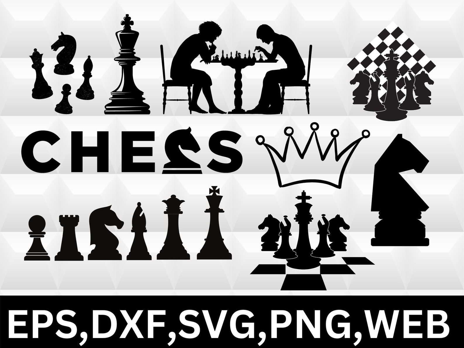 Chess SVG Bundle\ Chess PNG Bundle\ Chess Clipart\ Chess SVG Cut Files ...
