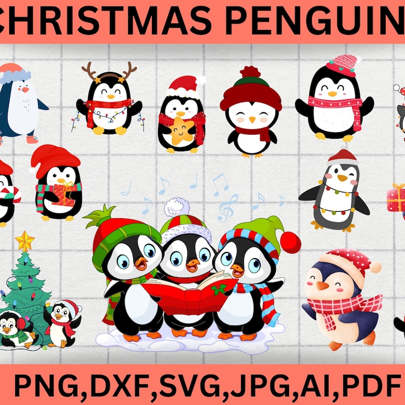 Penguin Clip Art - Etsy