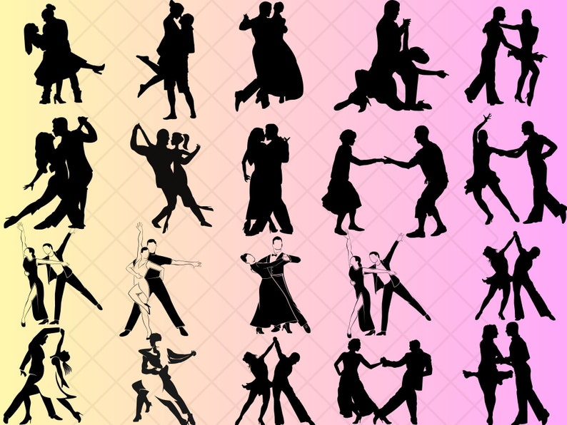 Dancing Couple Svg Bundle\ Couple Cut File\ SVG Files for Cricut ...