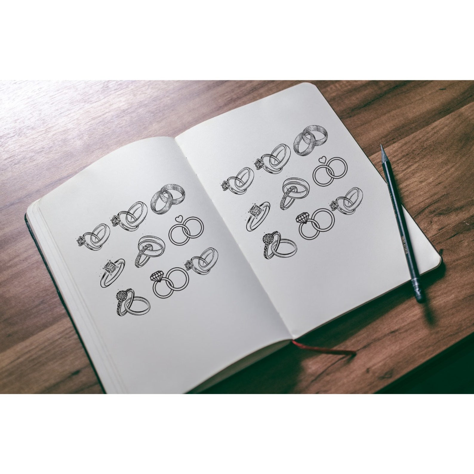 Marriage Rings Svg Bundle Ring Svg Wedding Svg Clipart Silhouette ...