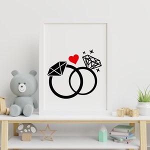 Wedding Ring Svg, Marriage Ring Svg, Couple Ring Svg, Wedding Ring ...