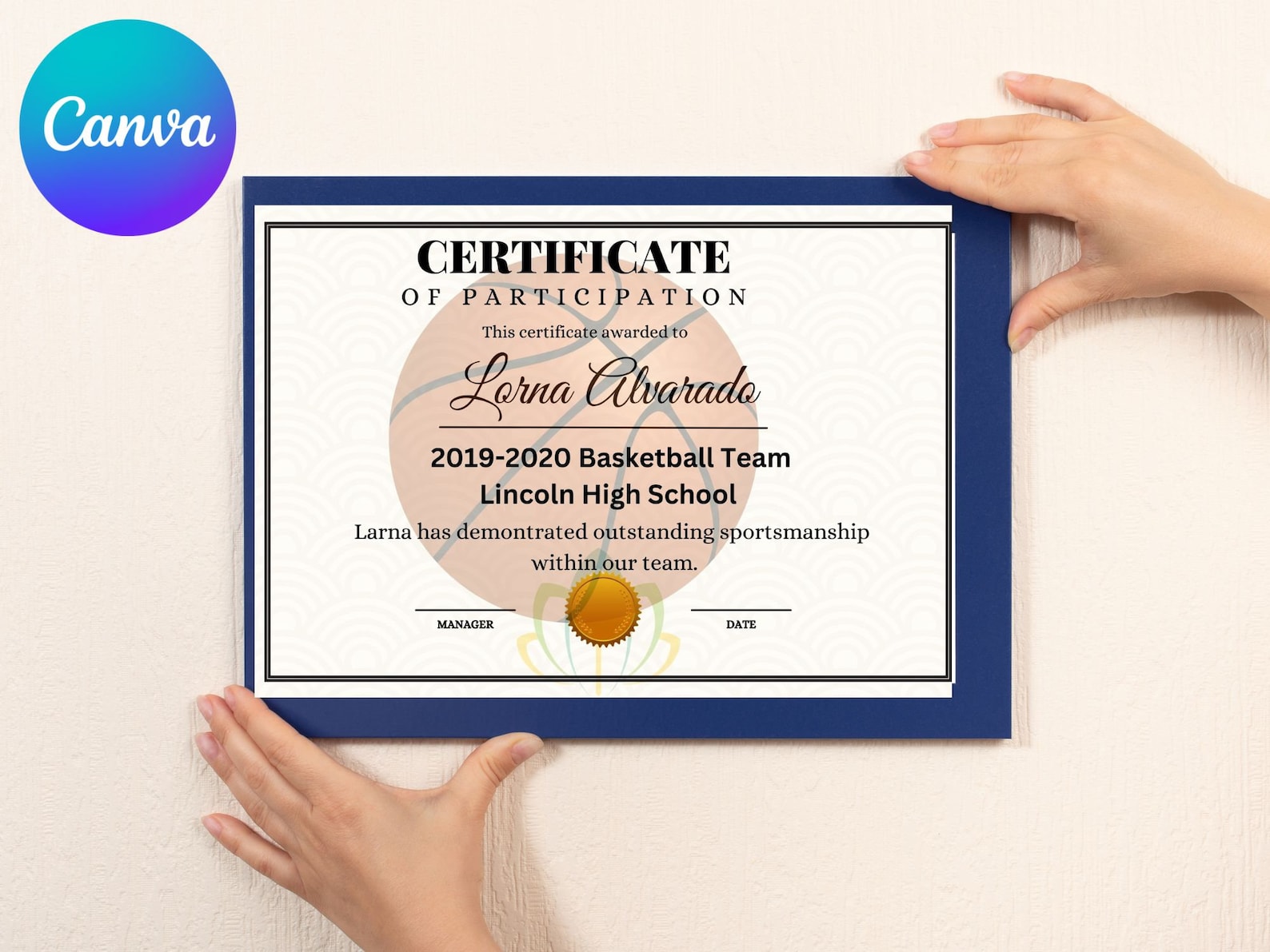 Editable Basketball Certificate Template\ Printable Certificate ...