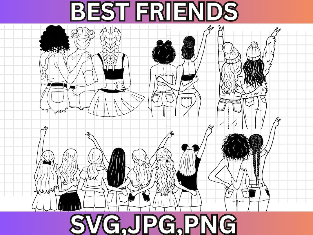 Best Friends SVG Bundle\ Friendship Bundle SVG\ Cut Files\ Clip Art ...