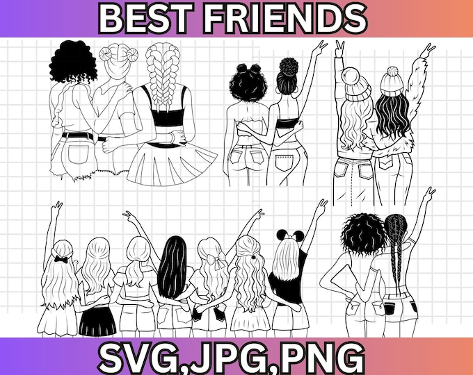 Best Friends SVG Bundle, Friendship Svg Bundle, Friends Forever Svg ...