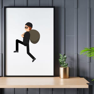 Thief Svg\thief Png\ Digital Download\ Outline Svg\ Thief Outline Svg ...