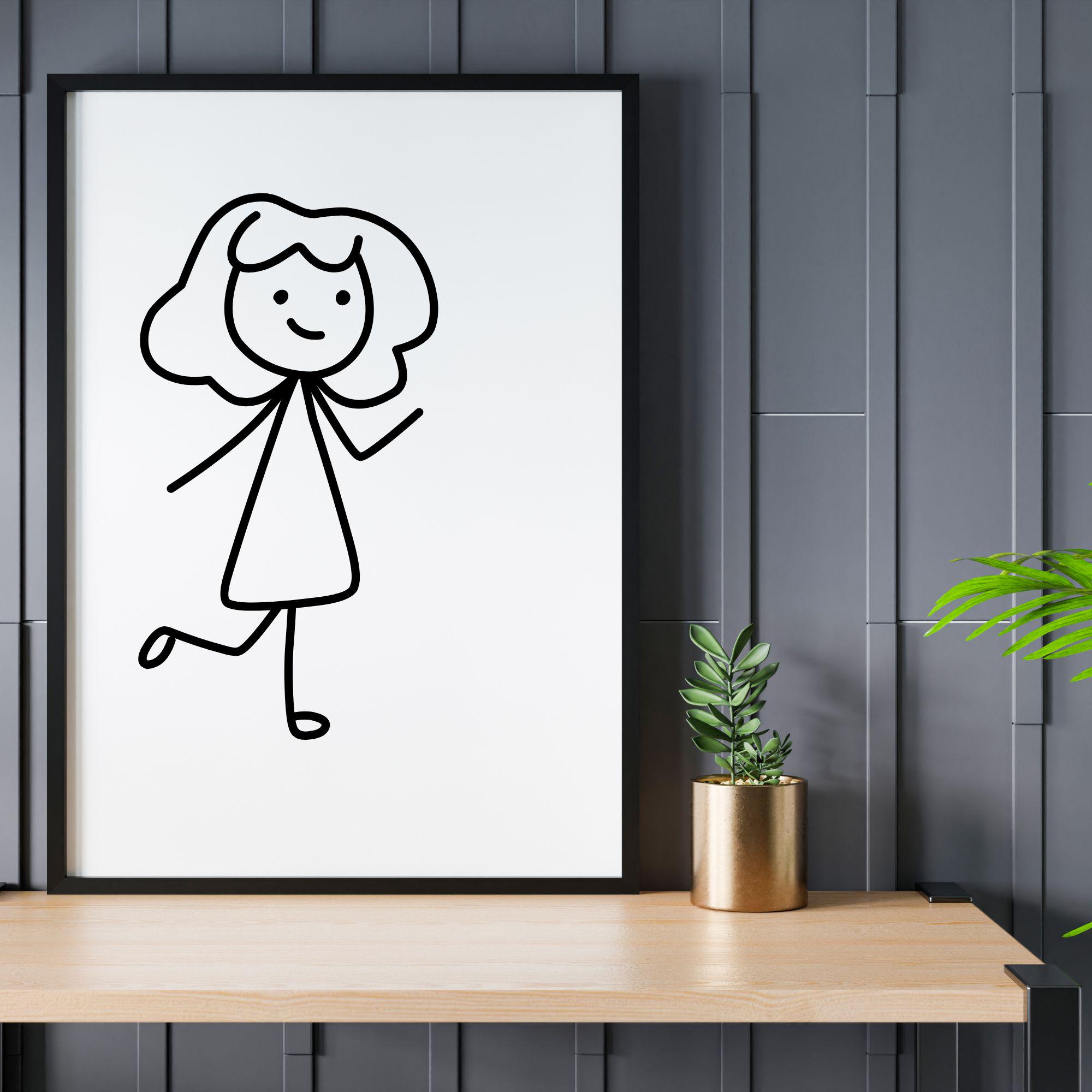 Stick Girl Svg Bundle\ Stick Singing Learning Drawing Girl Svg Clipart ...