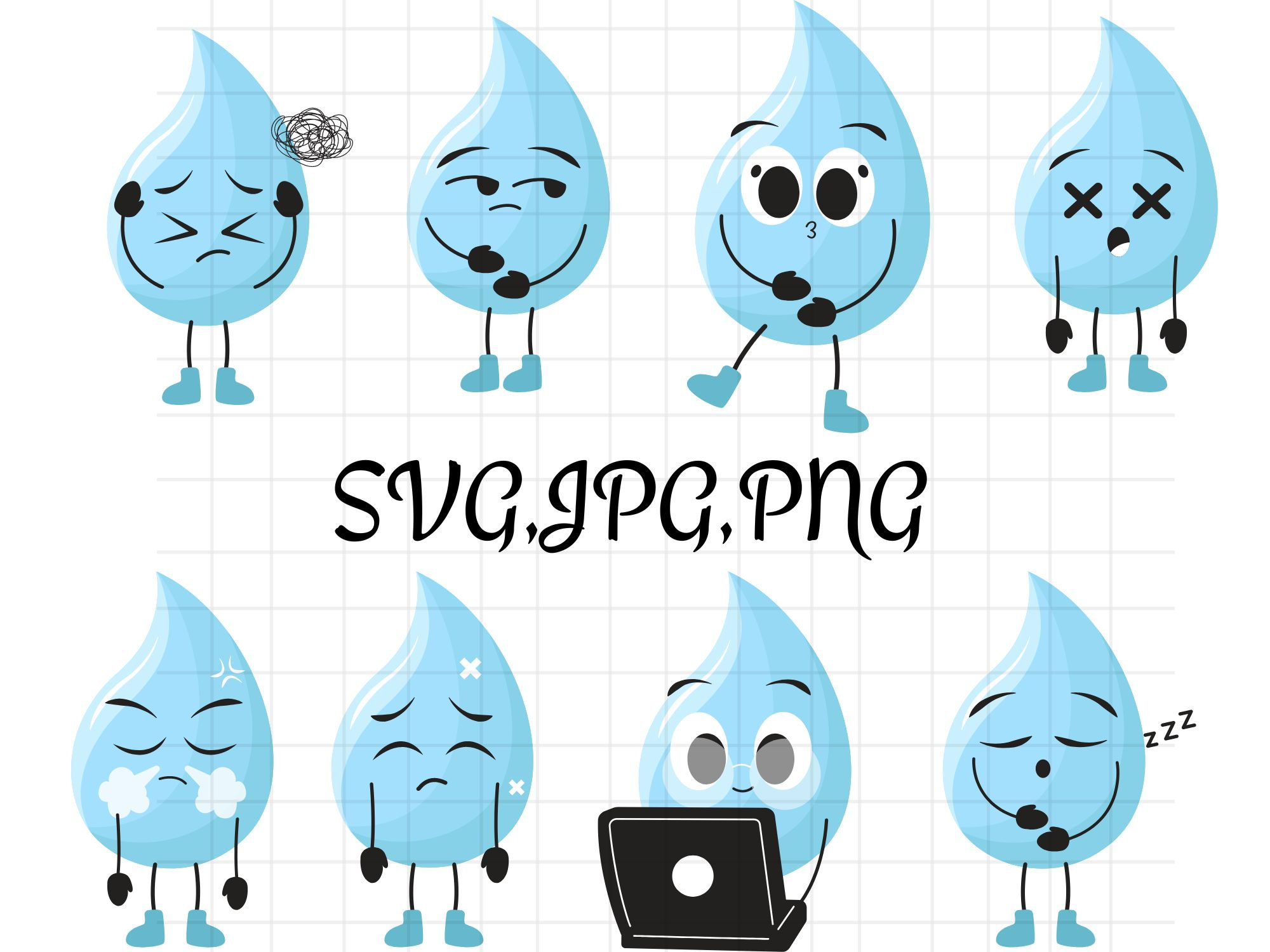 Water Drops Svg\ Splash Svg\ Water Svg\ Rain Drops Svg\ Raining Svg ...