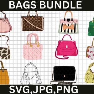 Handbags SVG Handbags Bundle SVG Purse SVG Hand Purse Svg Fashion Svg ...