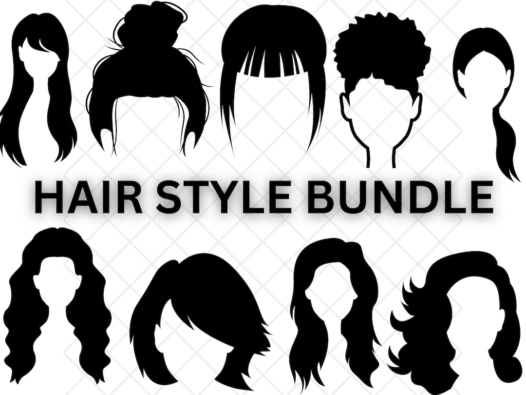 Hairstyle Clipart Collection\ All Types of Hair\ Long Hair\ Short Hair ...