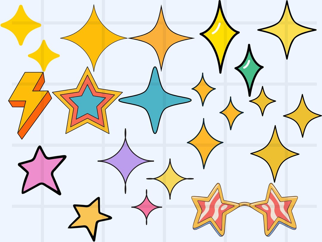 Blinking Stars SVG | Sparkling Star Designs for Cricut, Silhouette, DIY ...