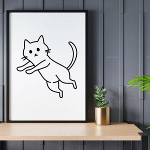 Cat Line Art SVG PNG Digital Download\ Hand Drawn Cats\ Minimalist Cat ...