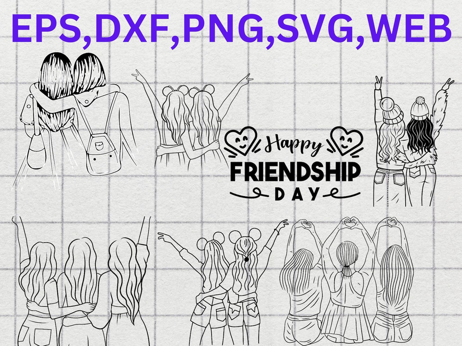 Best Friends Svg Friendship Day Besties Svg Best Girlfriends Svg ...