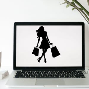 Shopping Girl SVG\ Shopping Girl SVG Bundle\ Shopping Girl Clipart ...