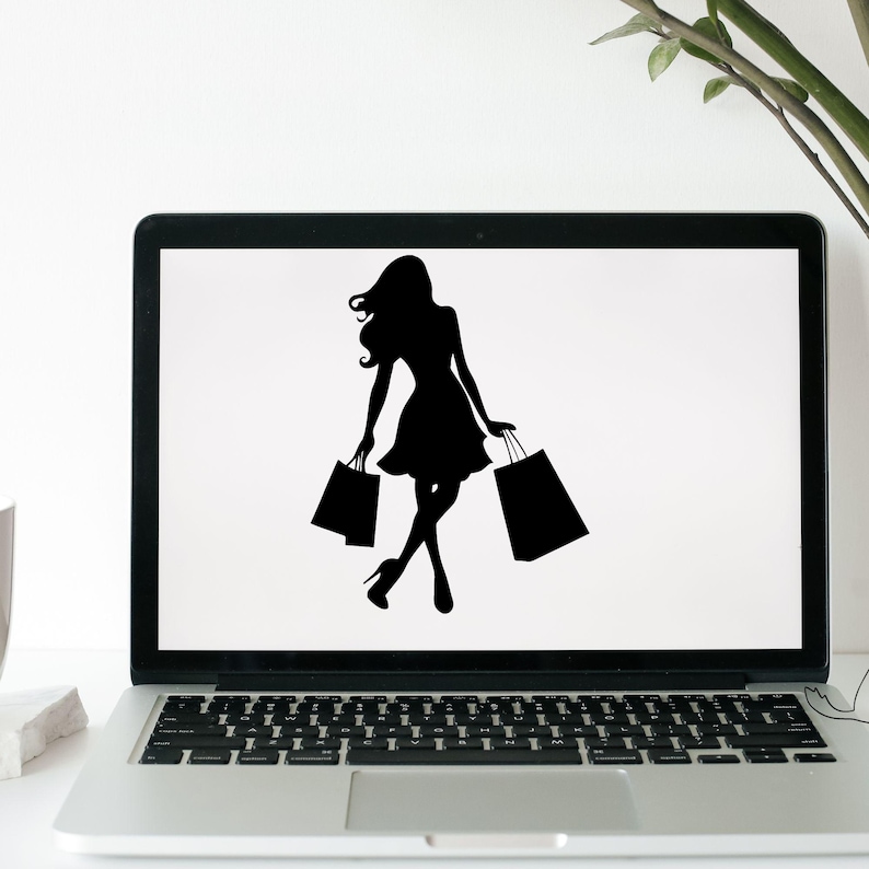 Shopping Girl SVG\ Shopping Girl SVG Bundle\ Shopping Girl Clipart ...