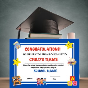 Editable Kindergarten Diploma, Kindergarten Graduation, Kindergarten ...