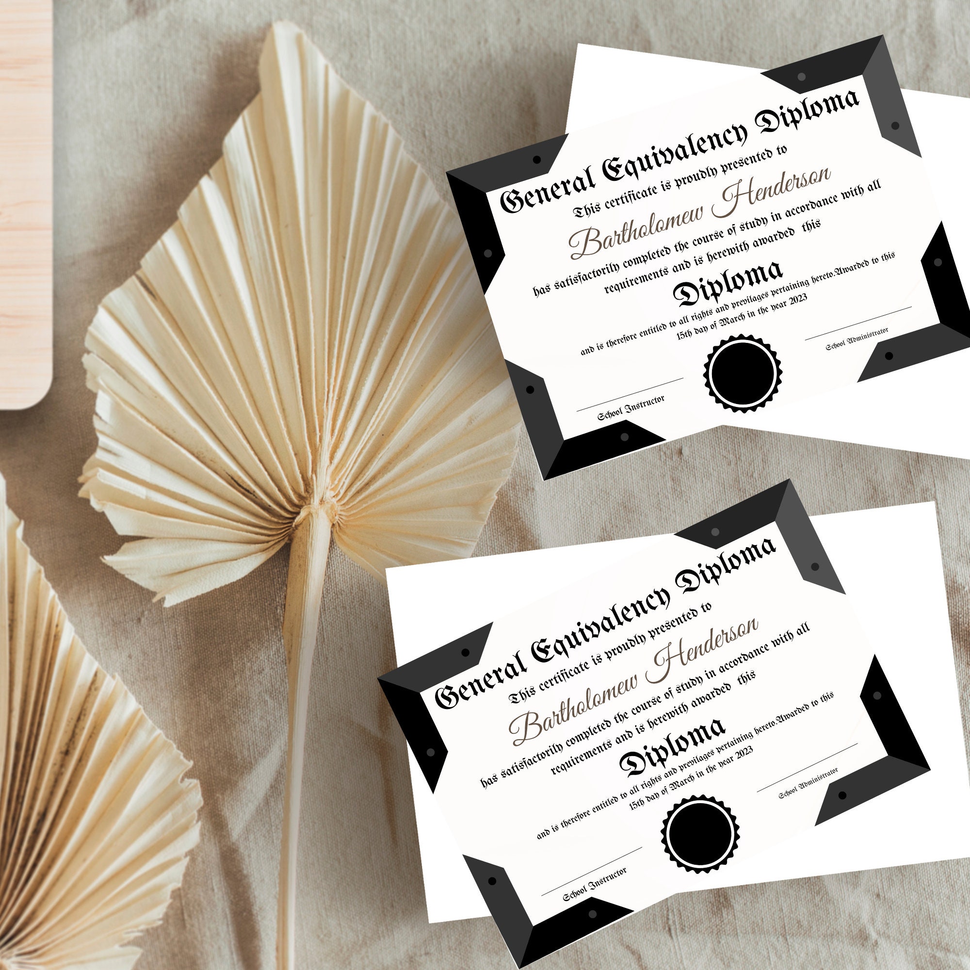 General Equivalency Diploma| Customized GED Diploma, Editable Ged ...