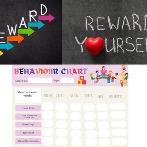 Colorful Behavior Chart for Kids| Behavior Chart for Kids | Behavior ...