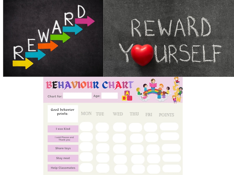 Colorful Behavior Chart for Kids Behavior Chart for Kids Behavior ...