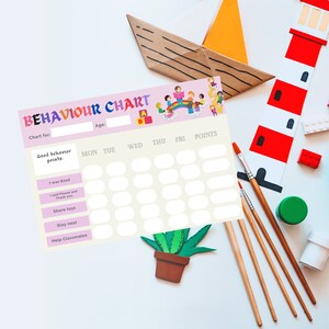 Colorful Behavior Chart for Kids| Behavior Chart for Kids | Behavior ...