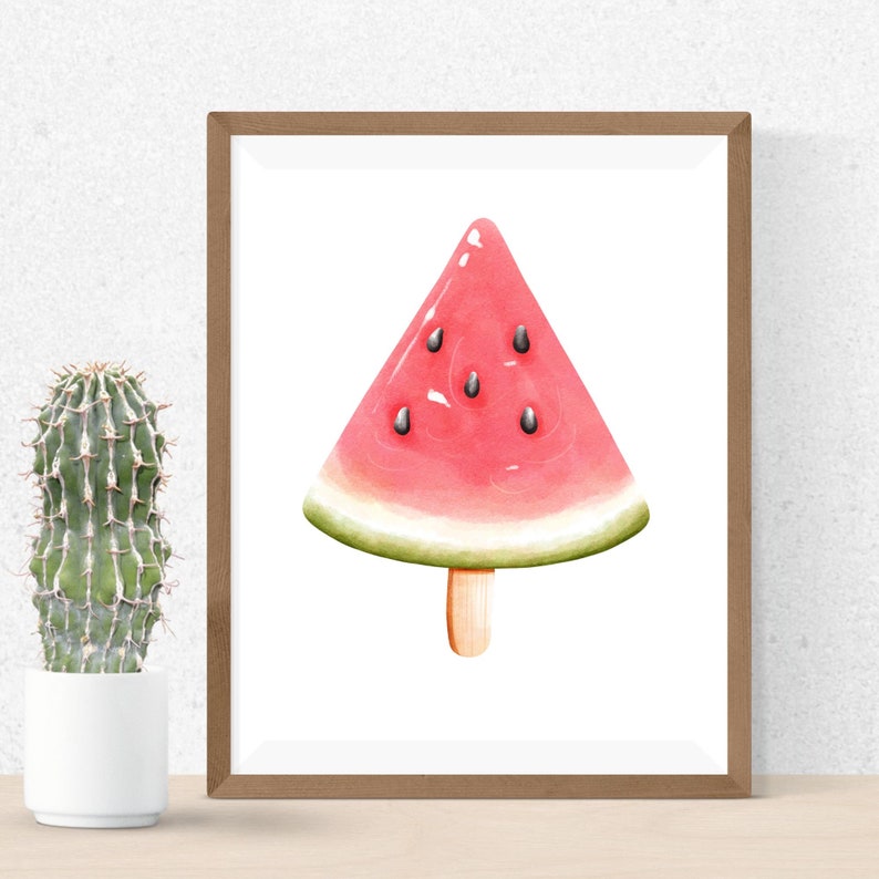 Watercolor Watermelon Clipart Watermelon Slices & Popsicle Clip Art ...