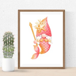 Gnome Mermaid Clipart\ Mermaid Clipart\ Gnome Clipart\ Mermaid Gnome ...