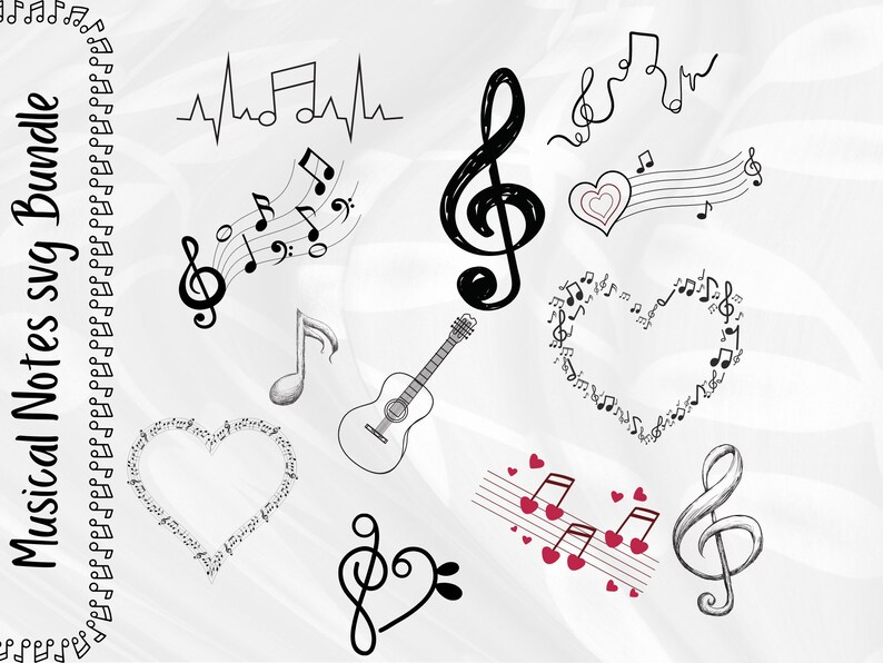 MUSIC NOTES SVG, Music Notes Bundle Svg, Music Notes Clipart , Music ...
