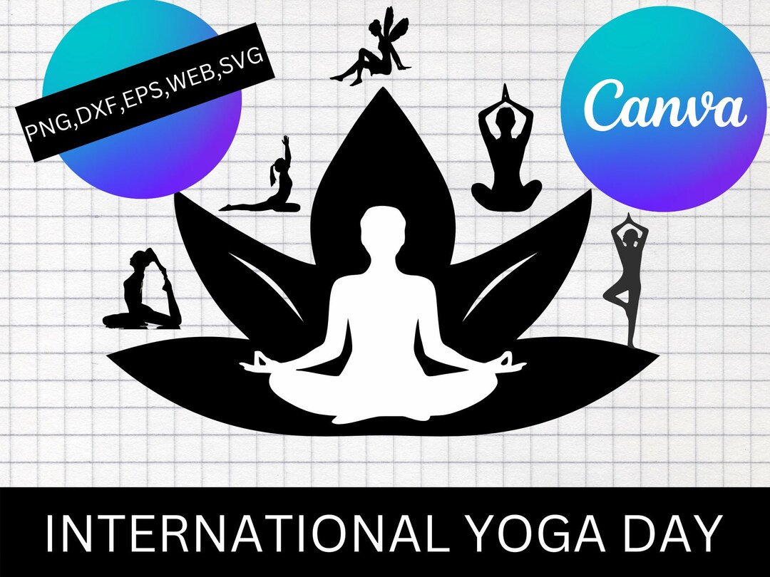 YOGA SVG Bundle, YOGA Svg Cut Files for Cricut, Silhouette, Namaste Svg ...