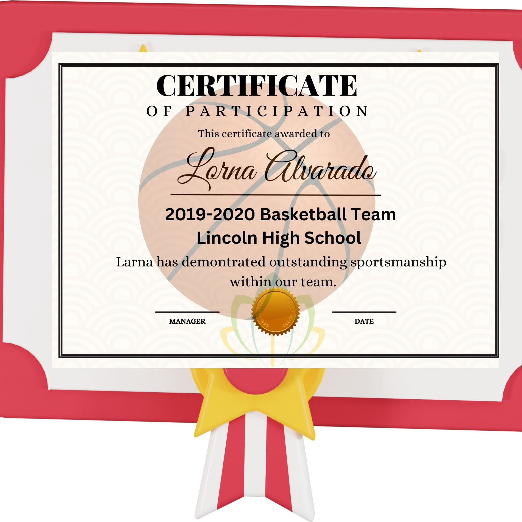 Editable Basketball Certificate Template Printable Certificate Template ...