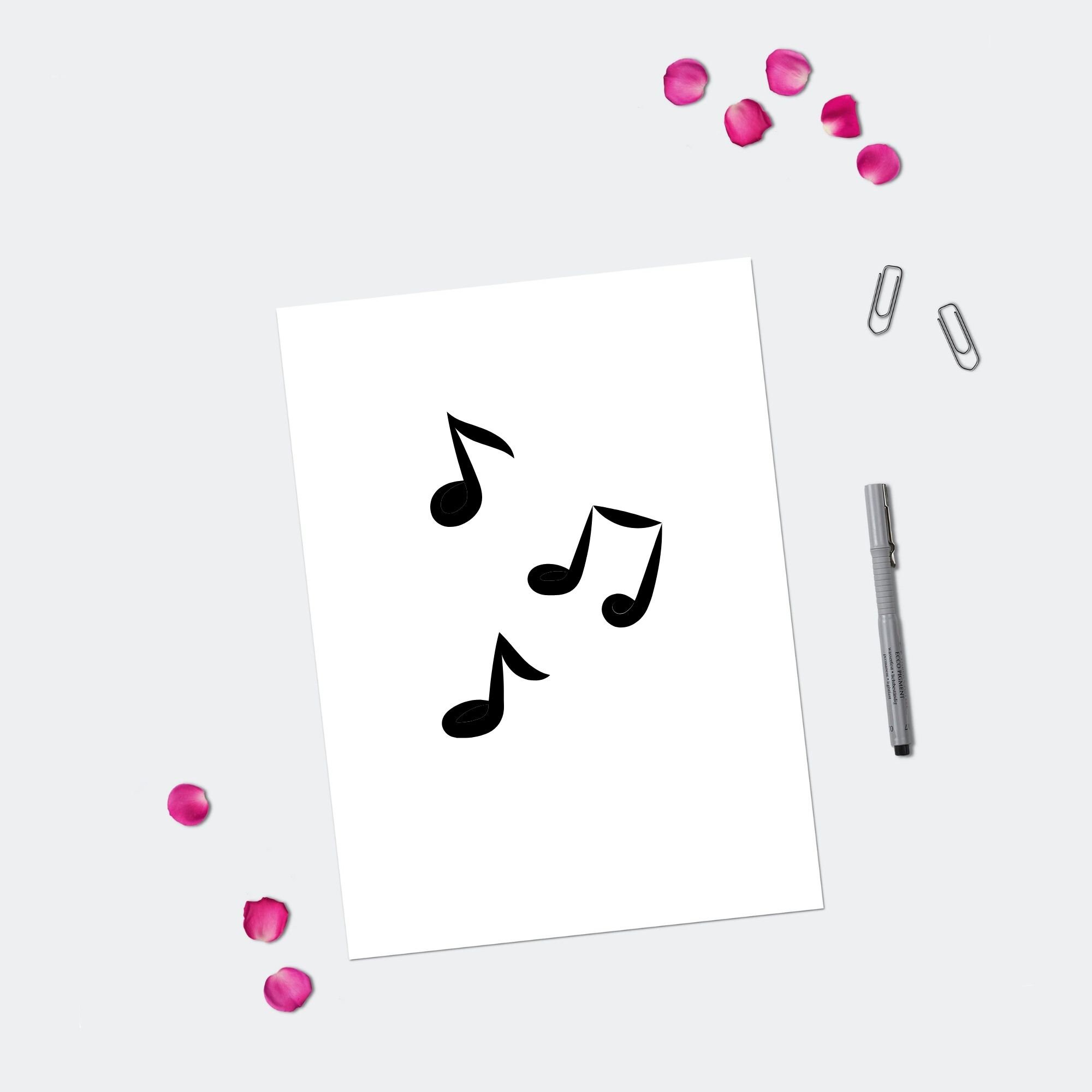 Music Notes Instant Download SVG PNG Eps Pdf Custom Notes - Etsy
