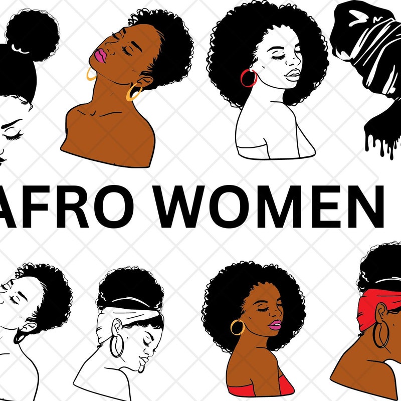 Afro Svg - Etsy