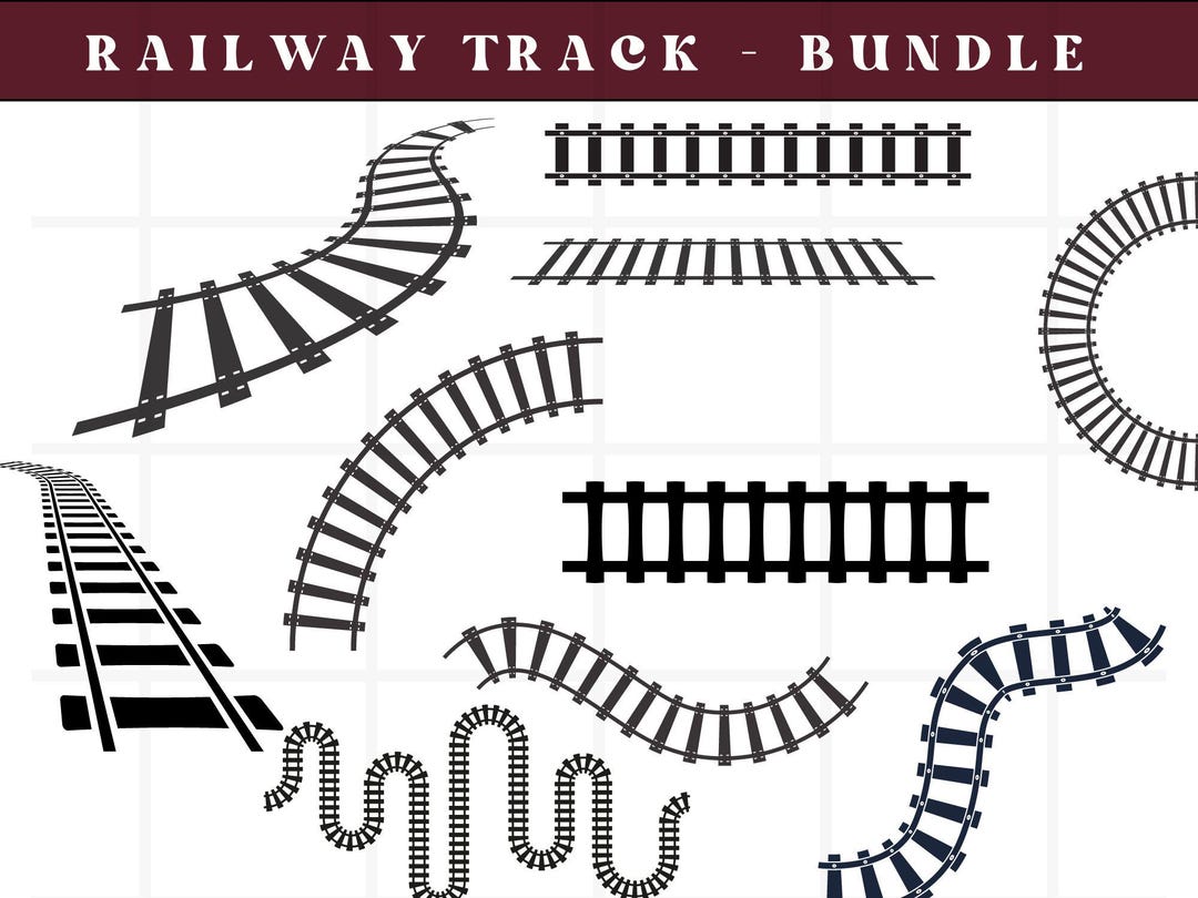 Train Tracks Svg, Svg Files for Cricut, Transportation SVG, Train ...