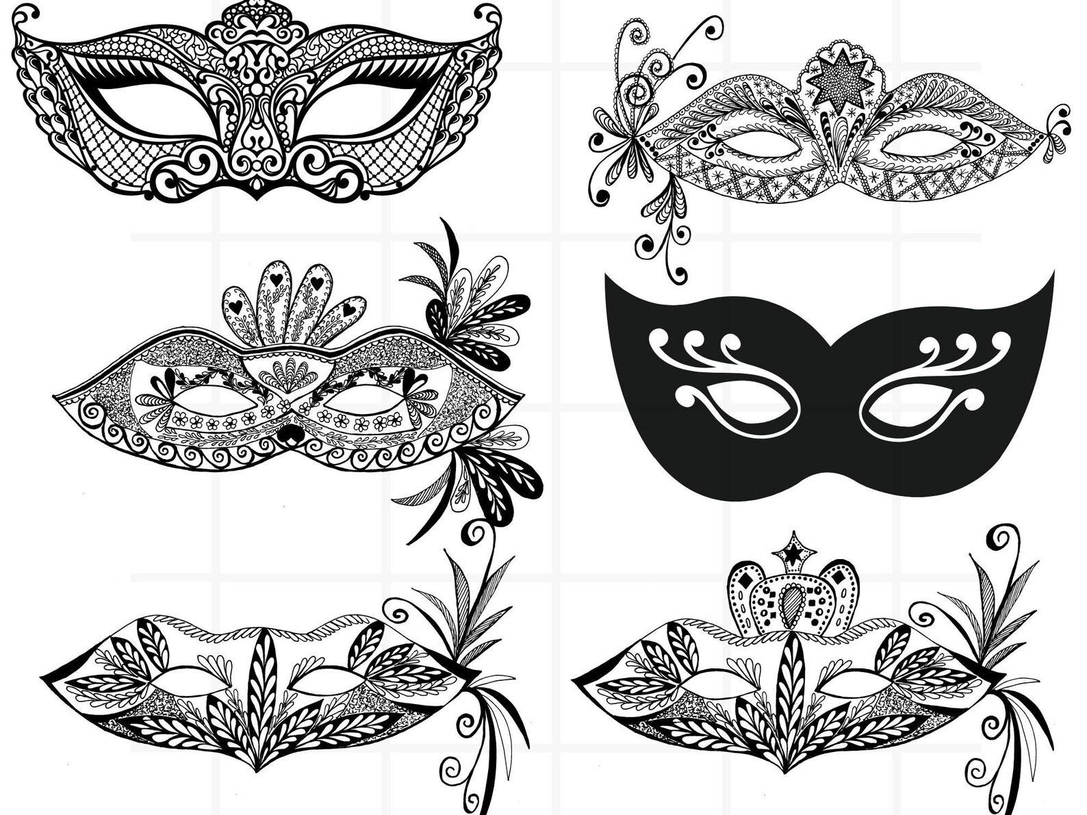 Exquisite Masquerade SVG Mask Bundle for Cricut, Woodworking, Canvas ...