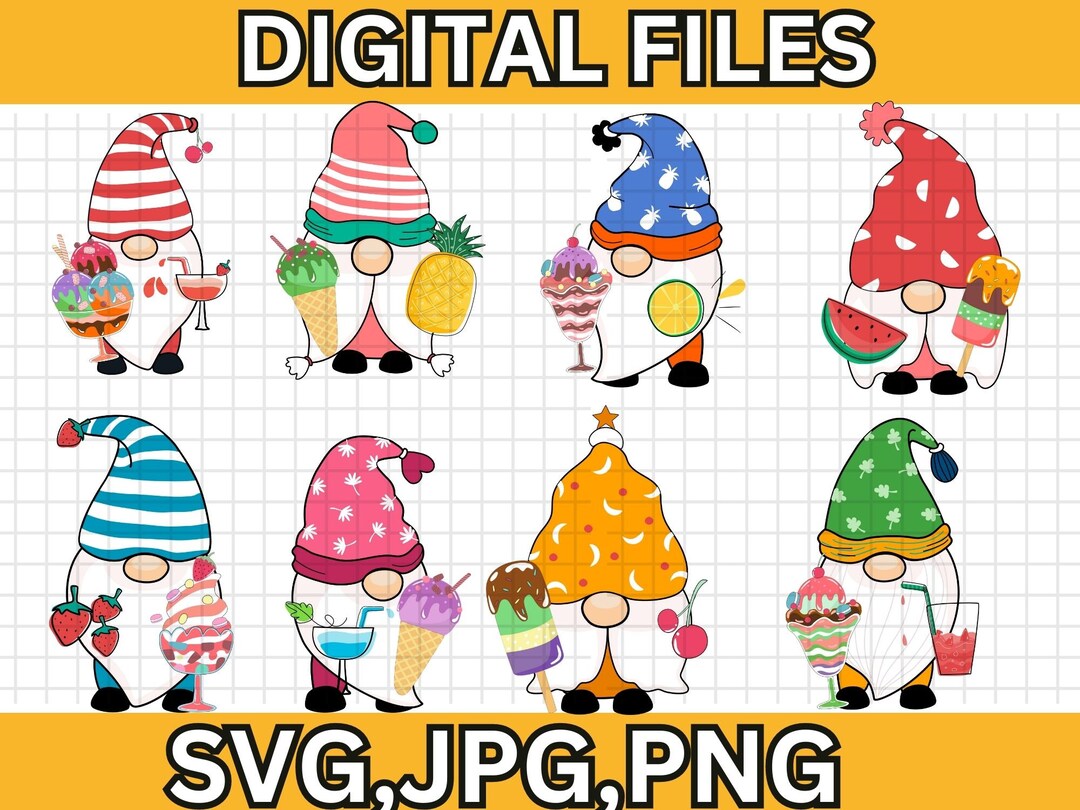Summer Gnome SVG\ Gnome Bundle\ Gnome Svg\ Gnome Clipart\ Summer Svg ...