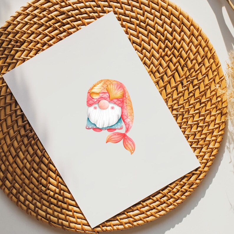 Gnome Mermaid Clipart\ Mermaid Clipart\ Gnome Clipart\ Mermaid Gnome ...