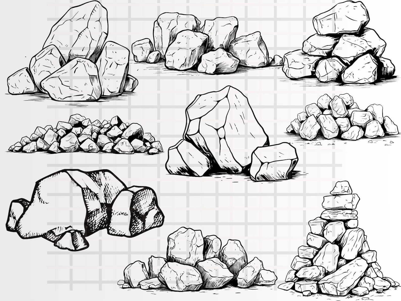 Pile of Pebbles Stone Gravel Smooth River Rocks Stack Display Heap Png ...