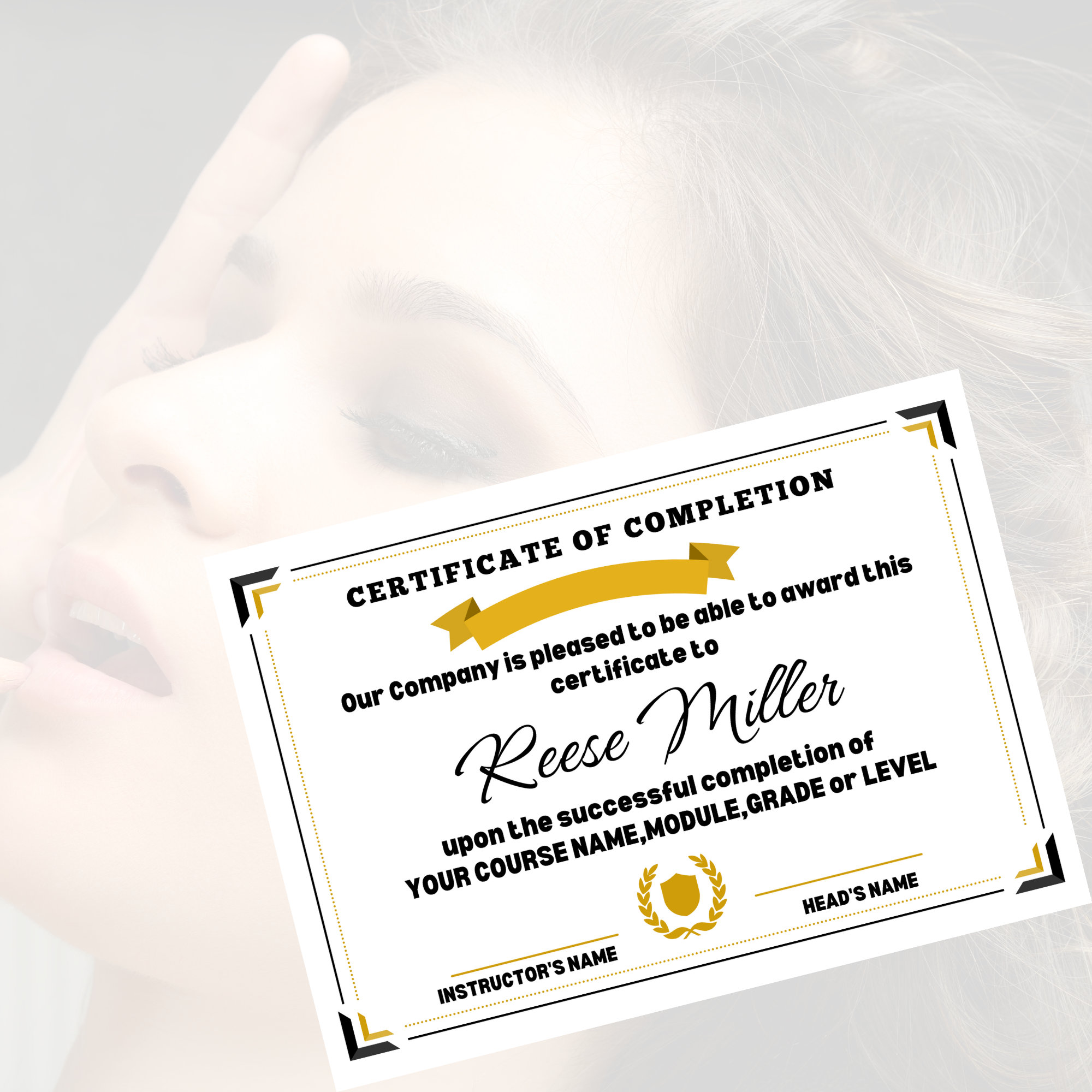 Certificate Template/ Editable Certificate of Completion/achievement ...