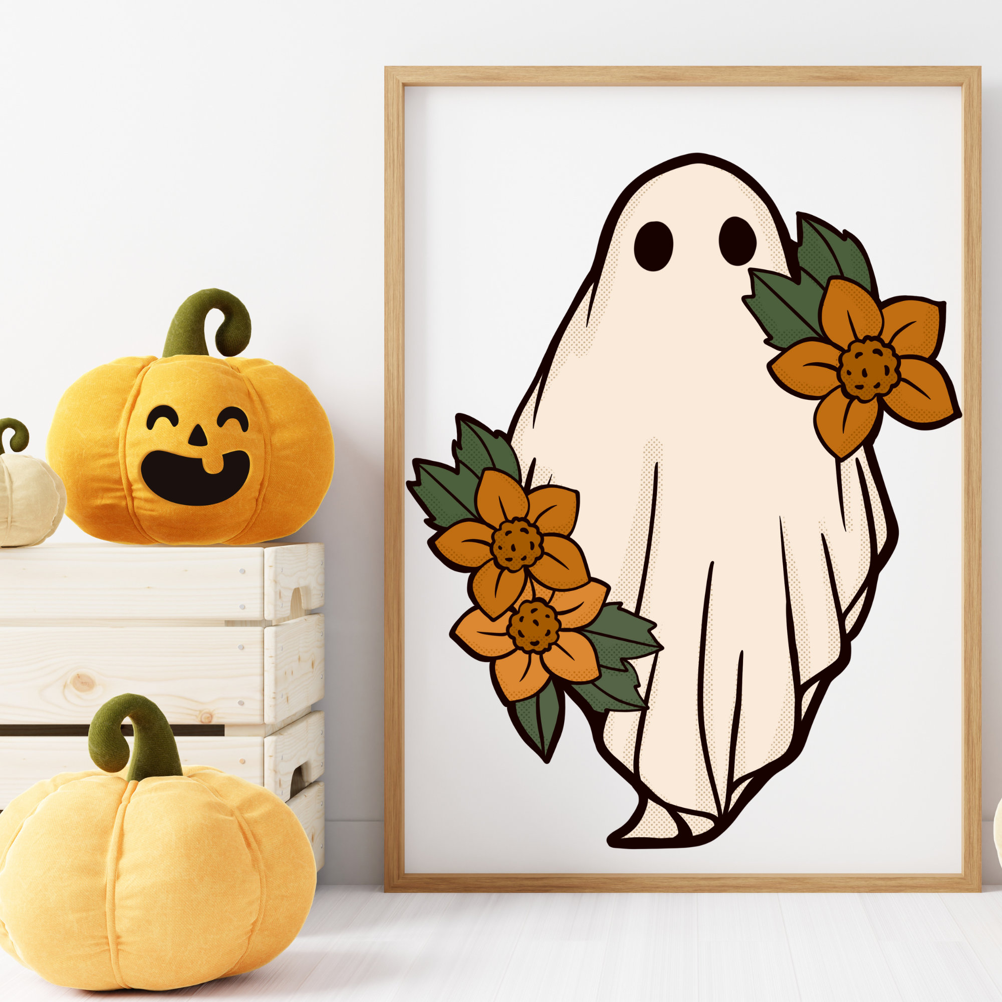 Floral Ghost Svg, Floral Ghost Png, Halloween Ghost Png, Flower Ghost ...