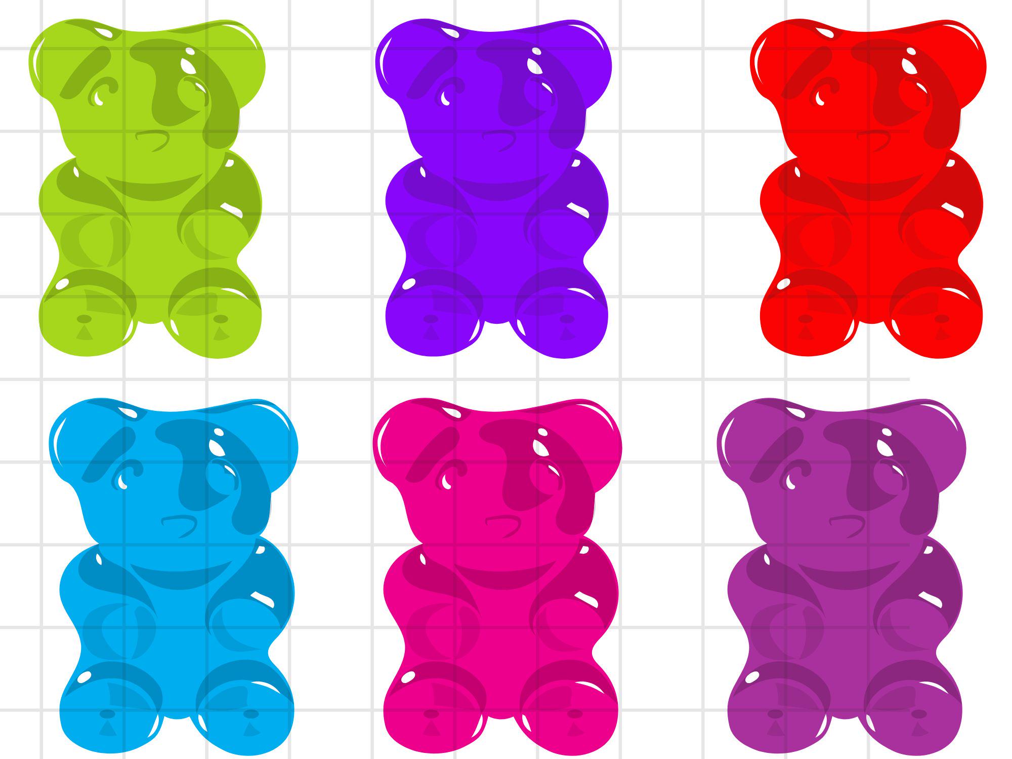 Gummy Bear Bundle Svg\ Gummy Jelly Bear Svg\ Gummy Bear Clipart\ Gummy ...