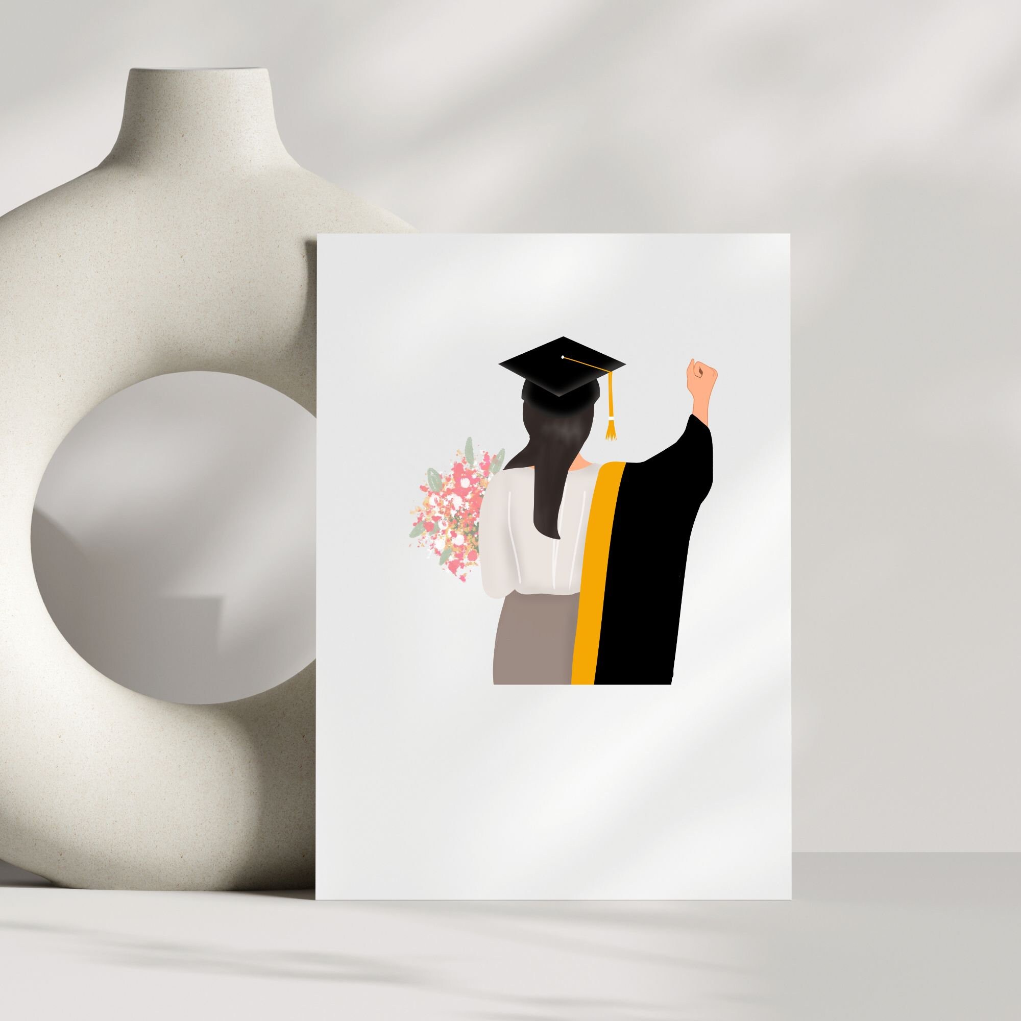 Graduation Girl Clipart Bundle\ Female Graduate Illustrations\ Class of ...