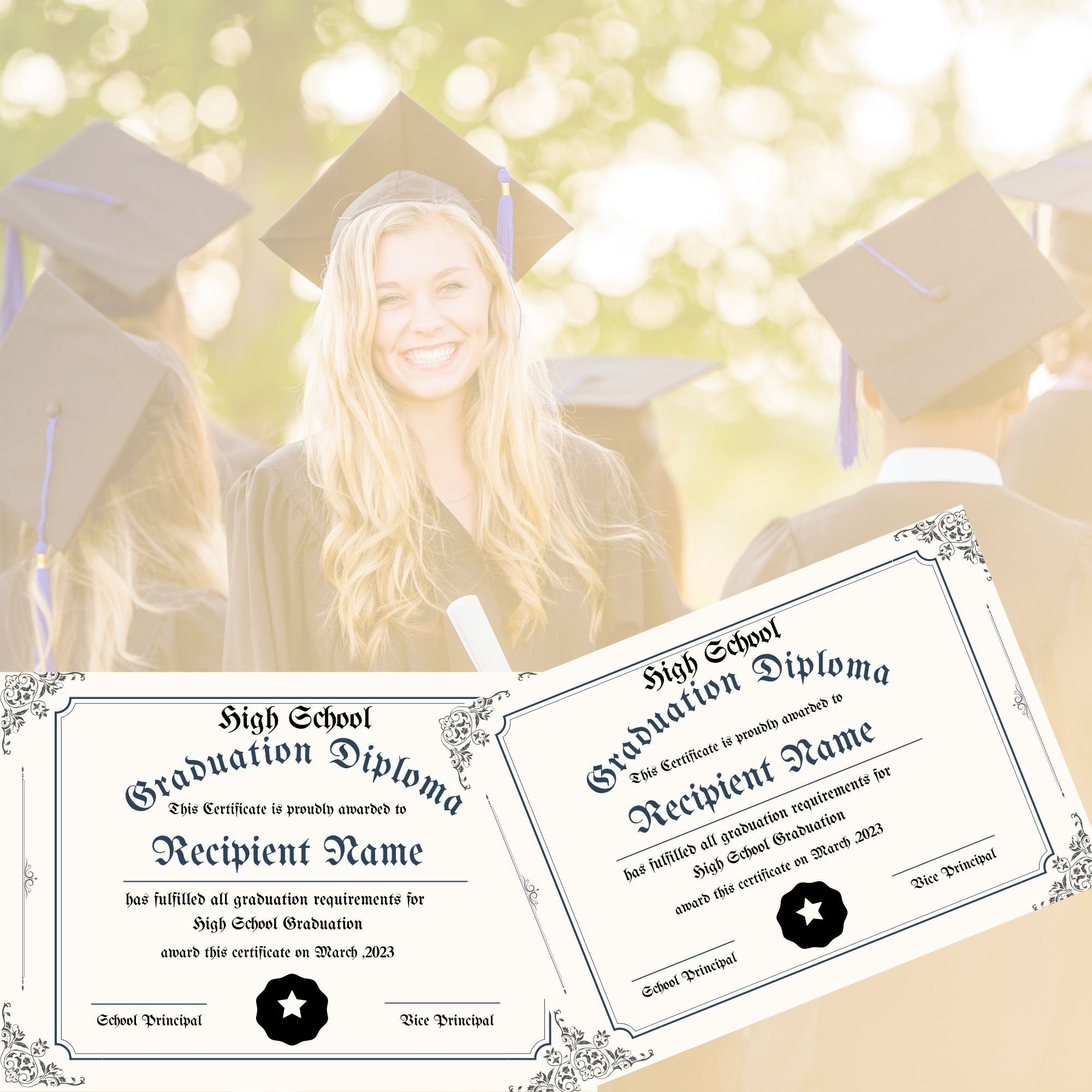 Printable Homeschool Diploma, Personalized Gift Graduation Diploma ...
