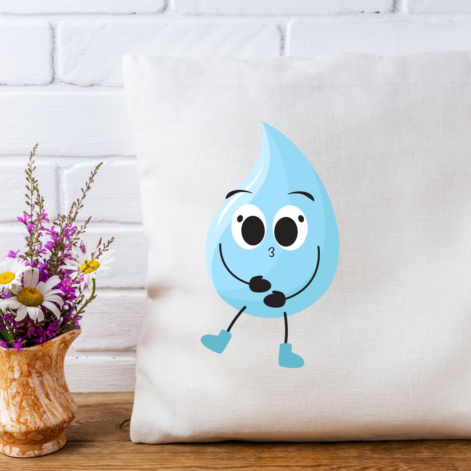 Blue Water Drop Cartoon\ Digital Clip Art Vector Graphic Illustrations ...