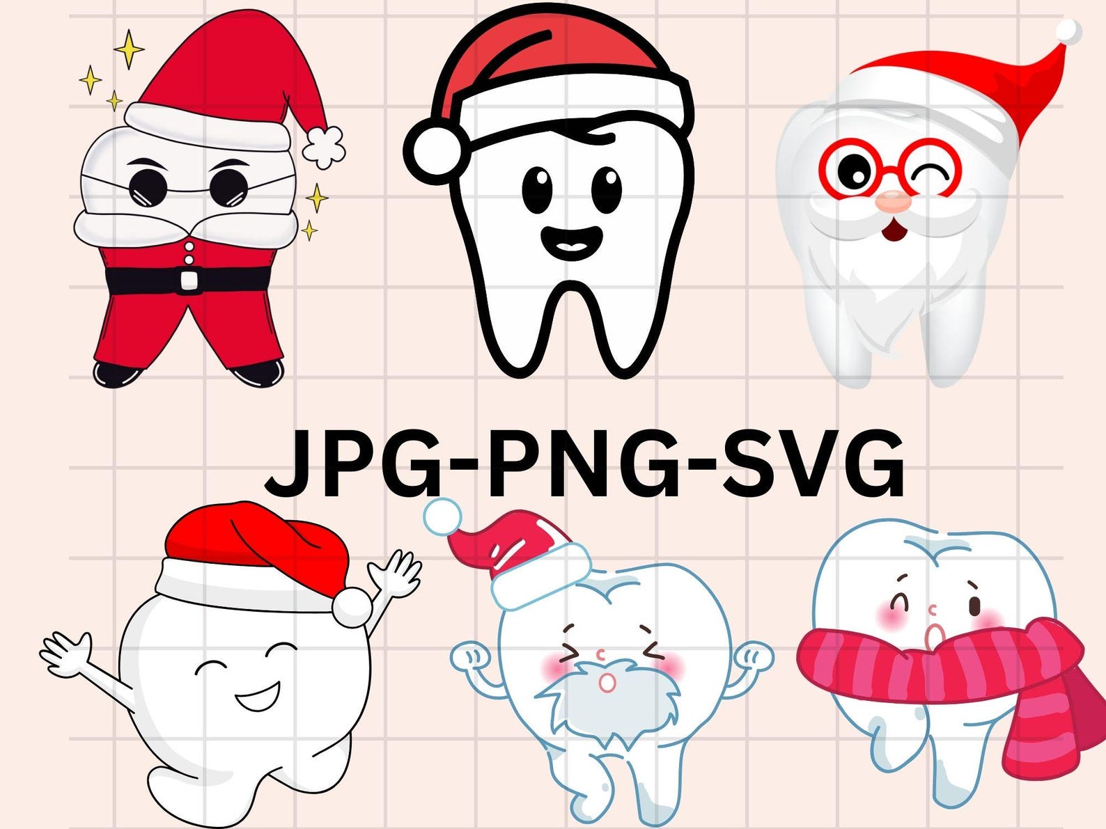 Christmas Tooth Fairy SVG\ Santa Tooth\ Elf Tooth\ Reindeer Tooth Cut ...