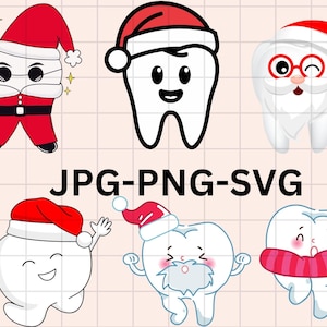 Christmas Tooth Fairy SVG\ Santa Tooth\ Elf Tooth\ Reindeer Tooth Cut ...