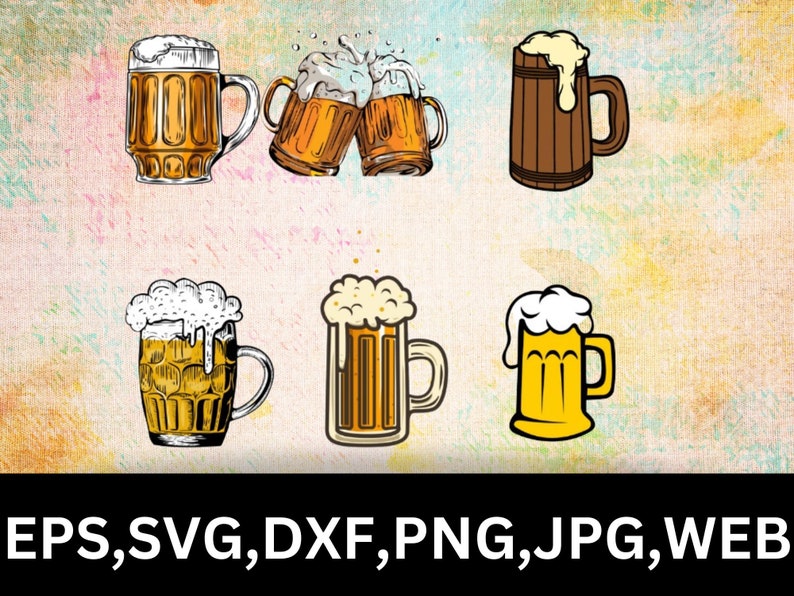 Beer Mug SVG\ Beer Mug Silhouette\ SVG Cut Files\ Beer Mug Bundle SVG ...